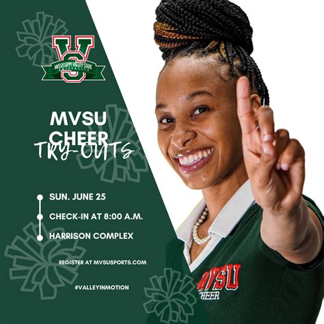 Mvsu Cheer Announces Try Outs Date Mississippi Valley State