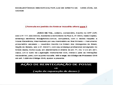 Modelo De Petição De Reintegração De Posse Guia Essencial Para