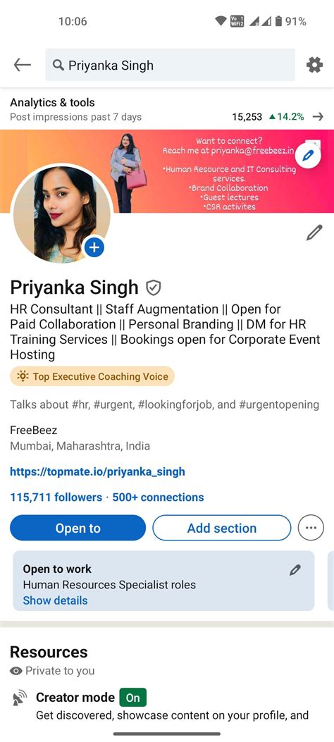 Priyanka Singh On Linkedin Linkedin Priyankasingh Freebeez Topvoice