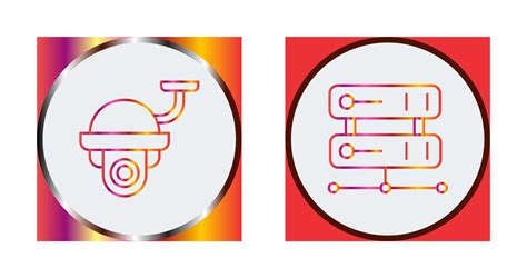 Security Camera And Server Icon Vector Art At Vecteezy