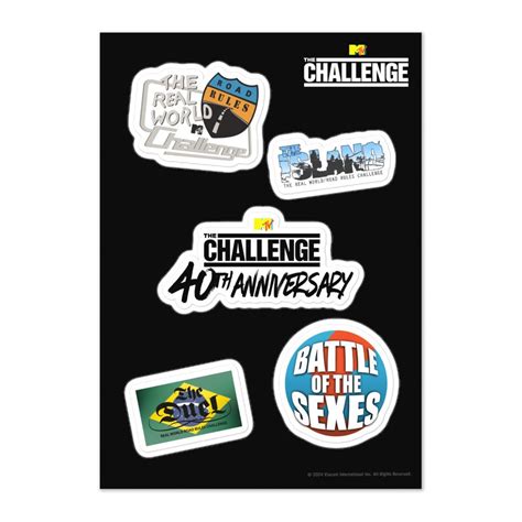 The Challenge Hoja De Pegatinas Del 40º Aniversario Paramount Shop