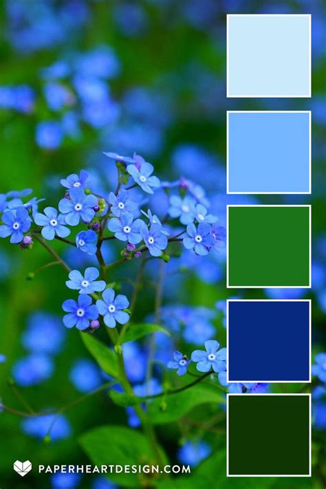 Color Palette Never Enough Flowers — Paper Heart Design Green Colour