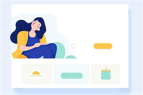 Premium AI Image Woman Mental Health Template Flat Illustration AI Generated