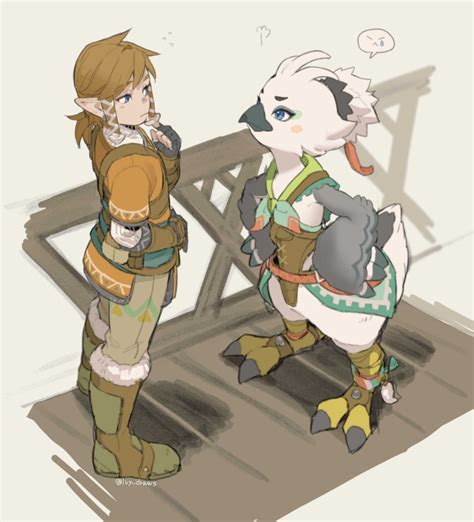 Link And Tulin The Legend Of Zelda And More Drawn By Ivy Sena Danbooru