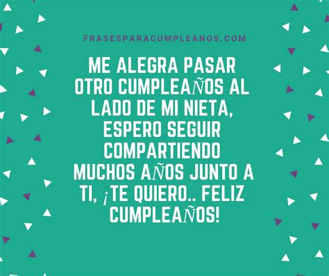 Felicitaciones De Cumpleaños Para Nieta Frasescumple