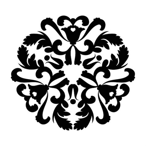 Premium Vector Vector Circular Mandala Ornament In Black On White