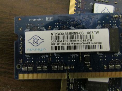 6 Pcs Nanya 2gb Pc3 10600s Ddr3 1333mhz So Dimm Server Memory