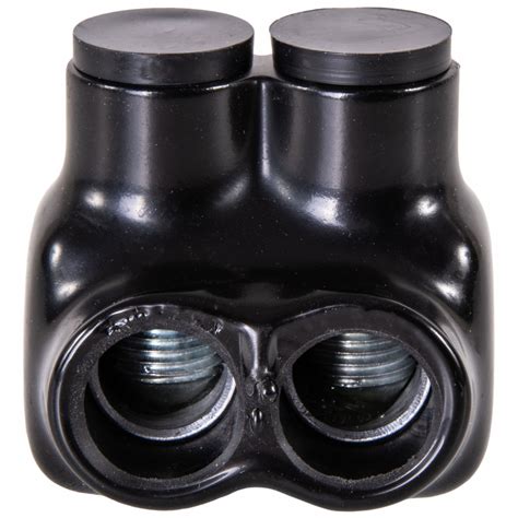 Polaris Insulated Multitap Connector Black 2 Ports 14 Awg 4 Awg