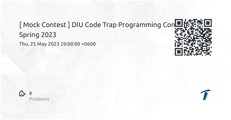 Mock Contest DIU Code Trap Programming Contest Spring 2023 Toph