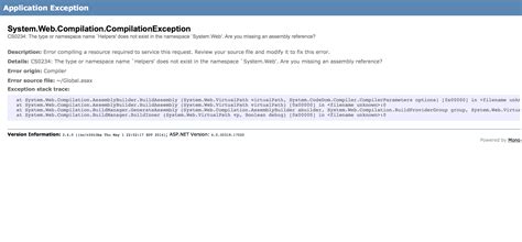 C Xamarin Studio And Mono Running A Aspnet Mvc 3 Project Stack Overflow