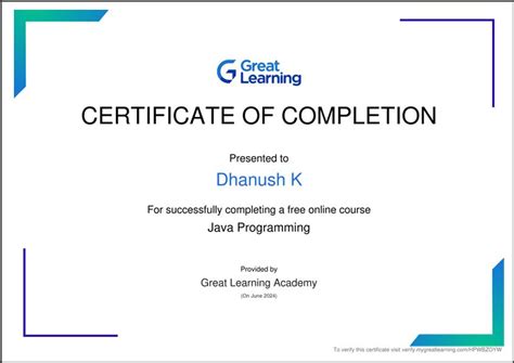 Boost Your Java Skills With Great Learning Academy Dhanush K Posted