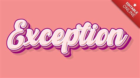 Exception Milky Retro Text Effect Generator Exception Milky Retro Text Effect Generator