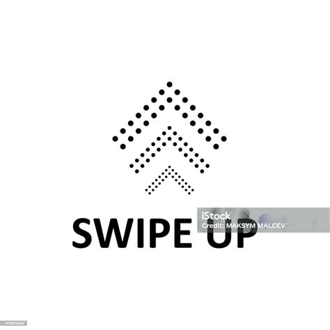 아이콘을 위로 살짝 밉니다 소셜 미디어 스토리를 위해 화살표 위로 올라가십시오 검은 색으로 위로 살짝 밀기 아이콘입니다 스크롤