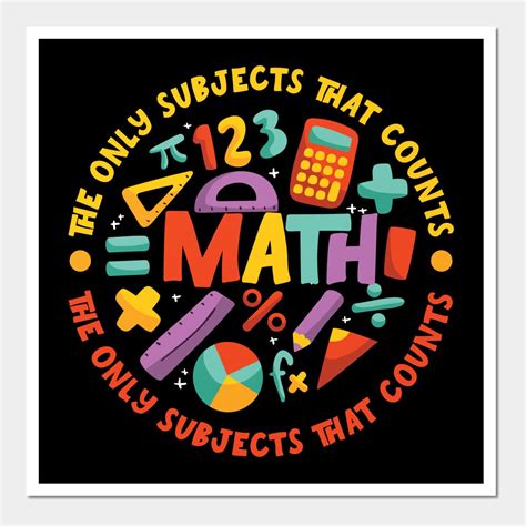 Math The Only Subject That Counts Wall And Art Print Math The Only Subject That Counts Artofit