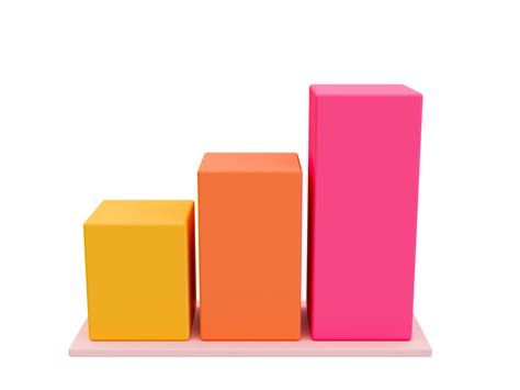 3d Minimal Bar Graph Data Analysis Concept 3d Illustration 18742242 Png