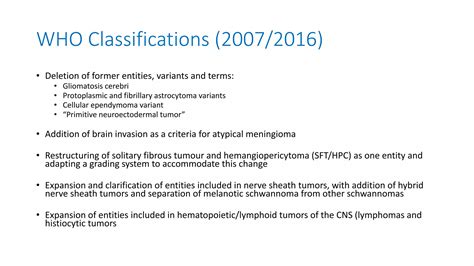 2021 Who Classification Of Brain Tumourspptx
