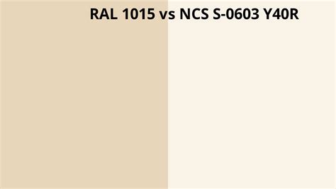 Ral 1015 Vs Ncs S 0603 Y40r Ral Colour Chart Uk
