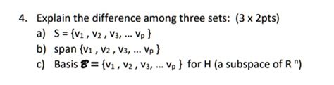 solved explain the difference among three sets 3 x 2pts s v1 v2