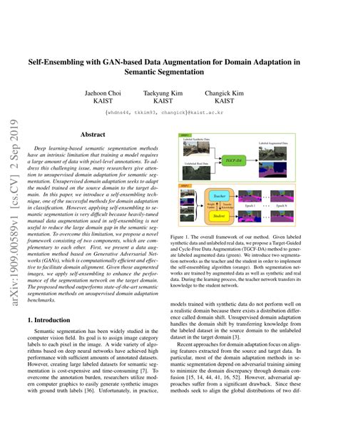 PDF Self Ensembling With GAN Based Data Augmentation For Domain