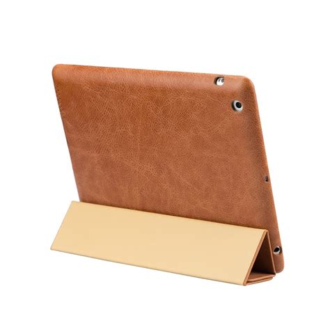 Vintage Genuine Leather Smart Cover Case Ipad Black Jison Ipad