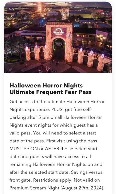 PRICES REVEALED Halloween Horror Nights Frequent Fear Passes Are On Sale Now AllEars Net