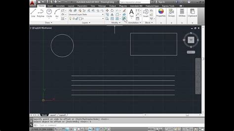 C Offset AutoCAD Tutorial YouTube