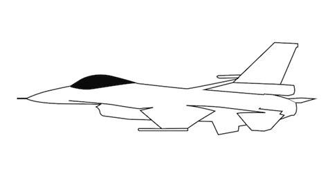 Premium Vector F16 Jet Fighter Outline Vector Design