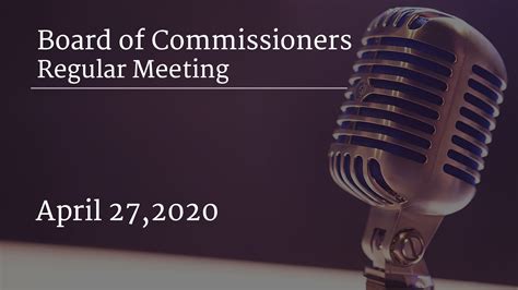 Board Of Commissioners Regular Meeting April 27 2020 Protect Matthews Reports