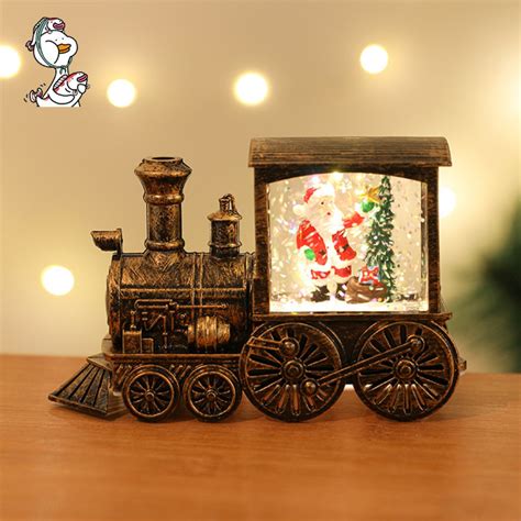 Christmas Train Snow Globe Christmas Vintage Train Snowflake Light