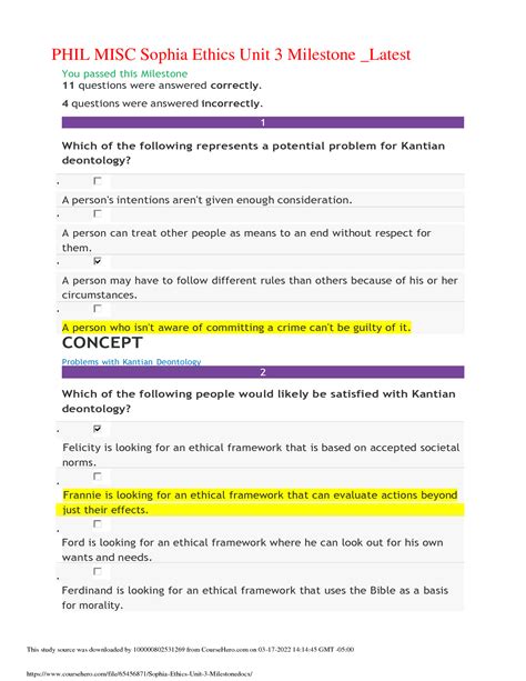 Solution Sophia Ethics Unit 3 Milestone Docx Studypool