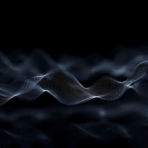 Dark Digital Background Tech Waves Pattern Digital Data Banner Audio
