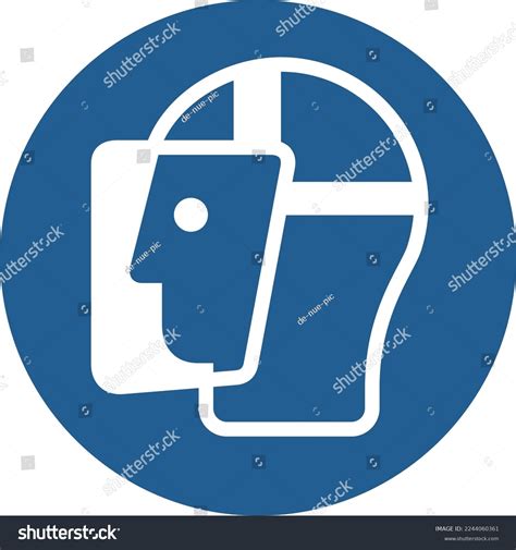 Wear Face Shield Mandatory Sign Stock Vector Royalty Free 2244060361