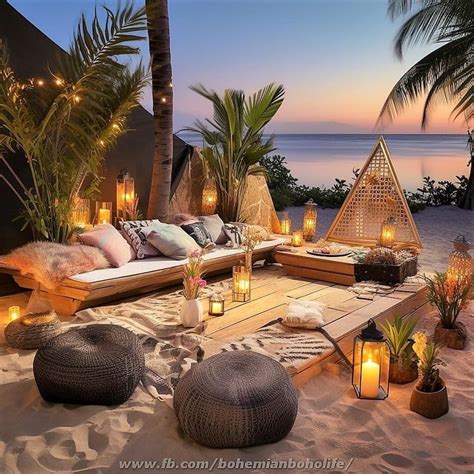 Boho Beach Outdoor Seating Area