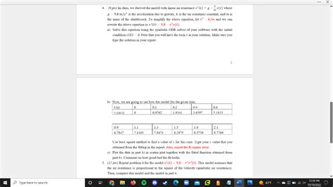 Solved PLEASE SOLVE NUMBER 4 IN MATLAB AND SHOW ALL CODE Chegg