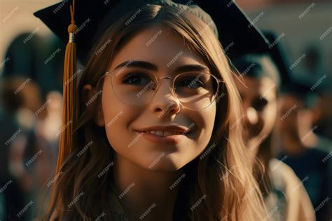 Premium Ai Image Portrait Of A University Graduate Girl Neural