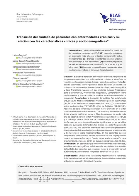 PDF Transición del cuidado de pacientes con enfermedades crónicas y