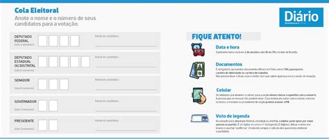 Eleições 2022 Imprima E Preencha A Cola Eleitoral Com Dados Dos