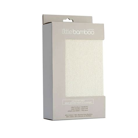Little Bamboo Jersey Fitted Sheet Cot Size Marle Whisper Tiny Hugs