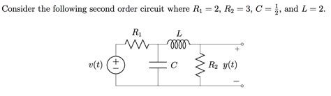 solved solve the second order circuit for y t consider the