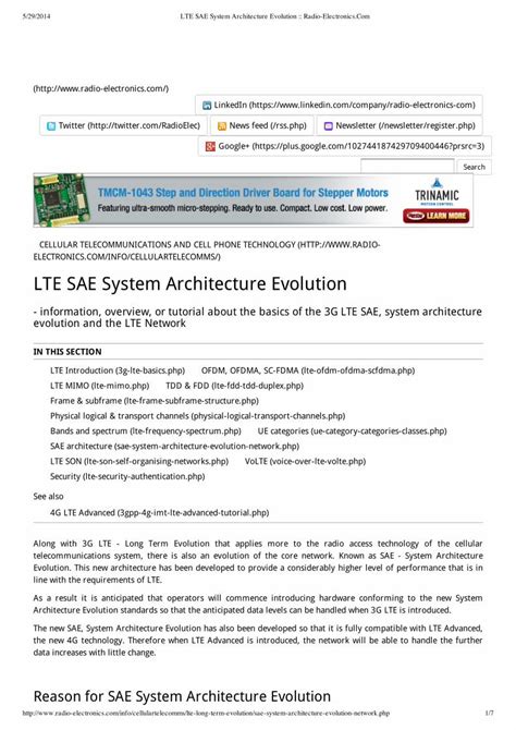 Pdf Lte Sae System Architecture Evolution Radio Electronics