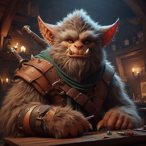 Brown Fur Male Bugbear Dungeons And Dragons Races 5e Dnd Dungeons