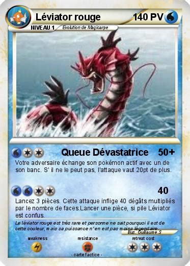Pokémon Leviator Rouge 80 80 Queue Dévastatrice Ma Carte Pokémon