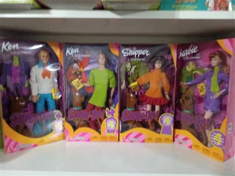 Rare Scooby Doo Barbie Ken Skipper Doll Daphne Shaggy Velma Fred Set 4