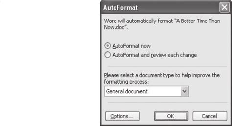 Turn Off AutoFormat As You Type Options Word Annoyances Book