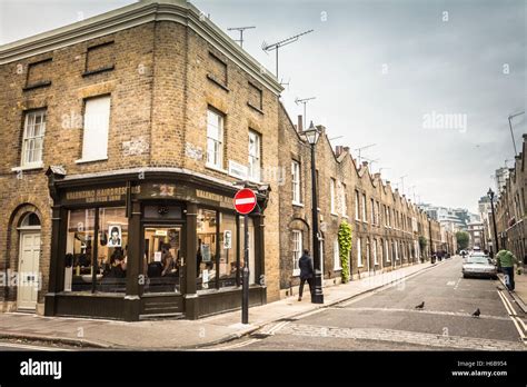 A Hairdressers Shop On The Corner Of Roupell Street In Lambeth London