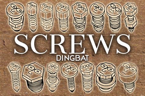 Screws Font By Vladimirnikolic · Creative Fabrica