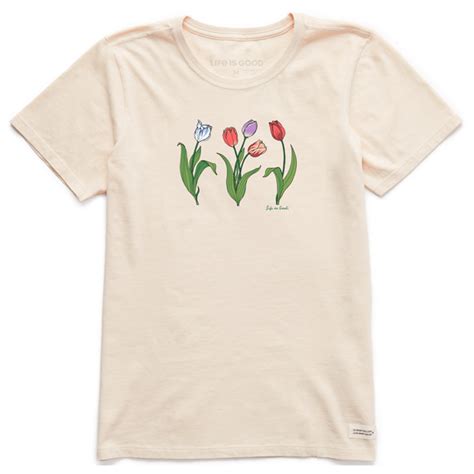 Womens 3 Genuine Tulips Crusher Tee Life Is Good® Official Site