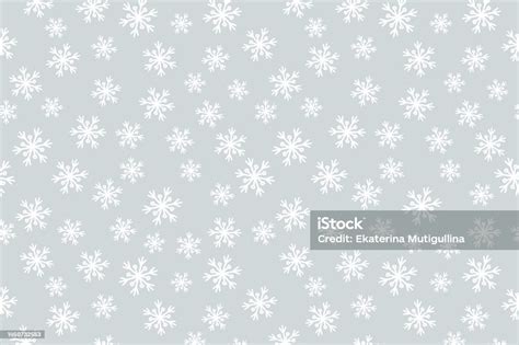 벡터 크리스마스 새해 회색 휴일 눈송이 패턴 수평 배경 인쇄 종이 디자인 장식 선물 배경을 위한 겨울 손으로 그린 질감 0명에 대한 스톡 벡터 아트 및 기타 이미지 Istock