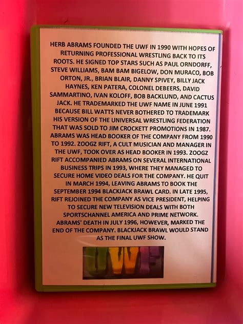 Herb Abrams Uwf Universal Wrestling Federation Volume 10 Dvd Etsy