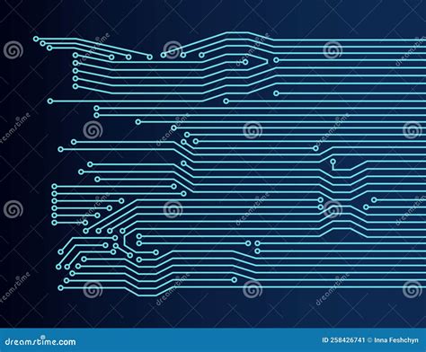 Electronics Board High Tech Digital Data Connection System Concept